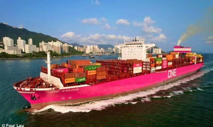 Primeiro navio magenta da ONE chega ao Brasil em outubro - Revista Porto Nosso